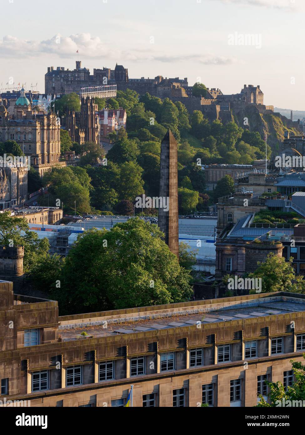 Edinburgh Castle as seen from Calton Hill in Edinburgh, Capital of ...