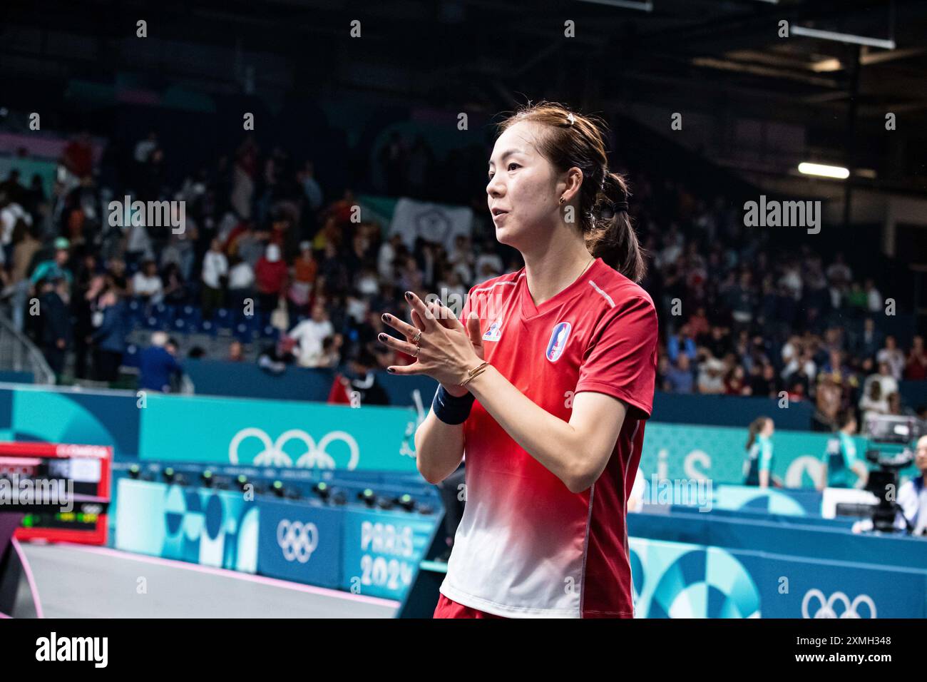 Paris, France. 27th July 2024. Jia Nan Yuan (FRA), Mixed doubles round ...