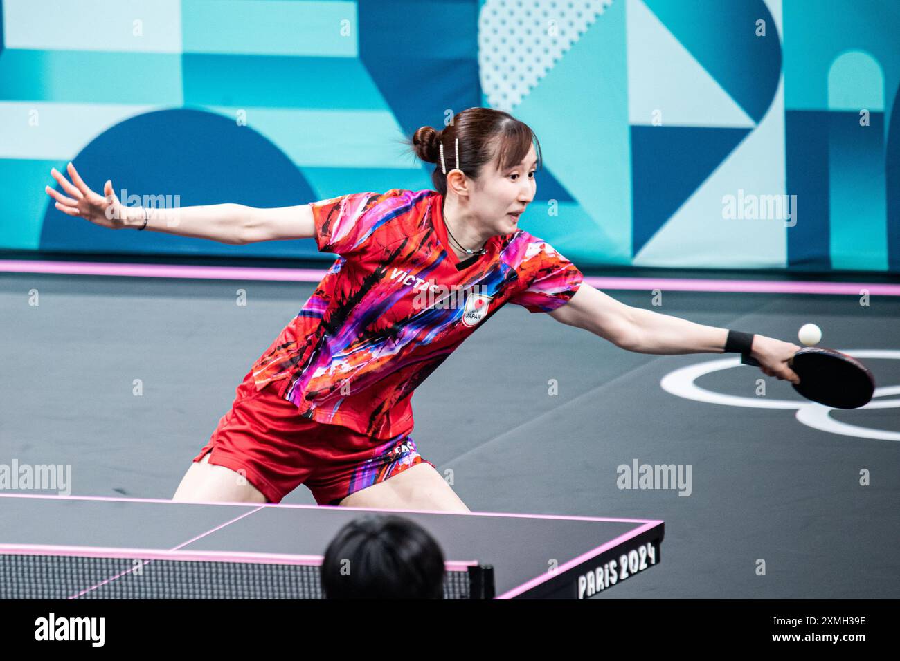 Paris, France. 27th July 2024. Hina Hayata (JPN), Mixed doubles round ...