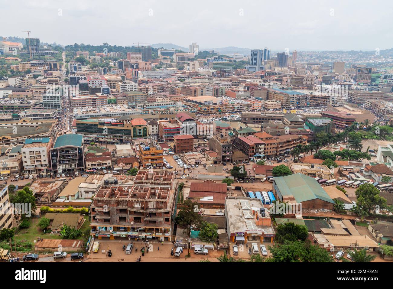 KAMPALA, UGANDA - MARCH 3, 2020: Aerial view of Kampala, Uganda Stock ...
