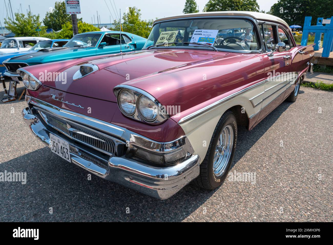 Hilton Beach, Ontario, Canada - July 27, 2024: Red & White 1958 Mercury ...