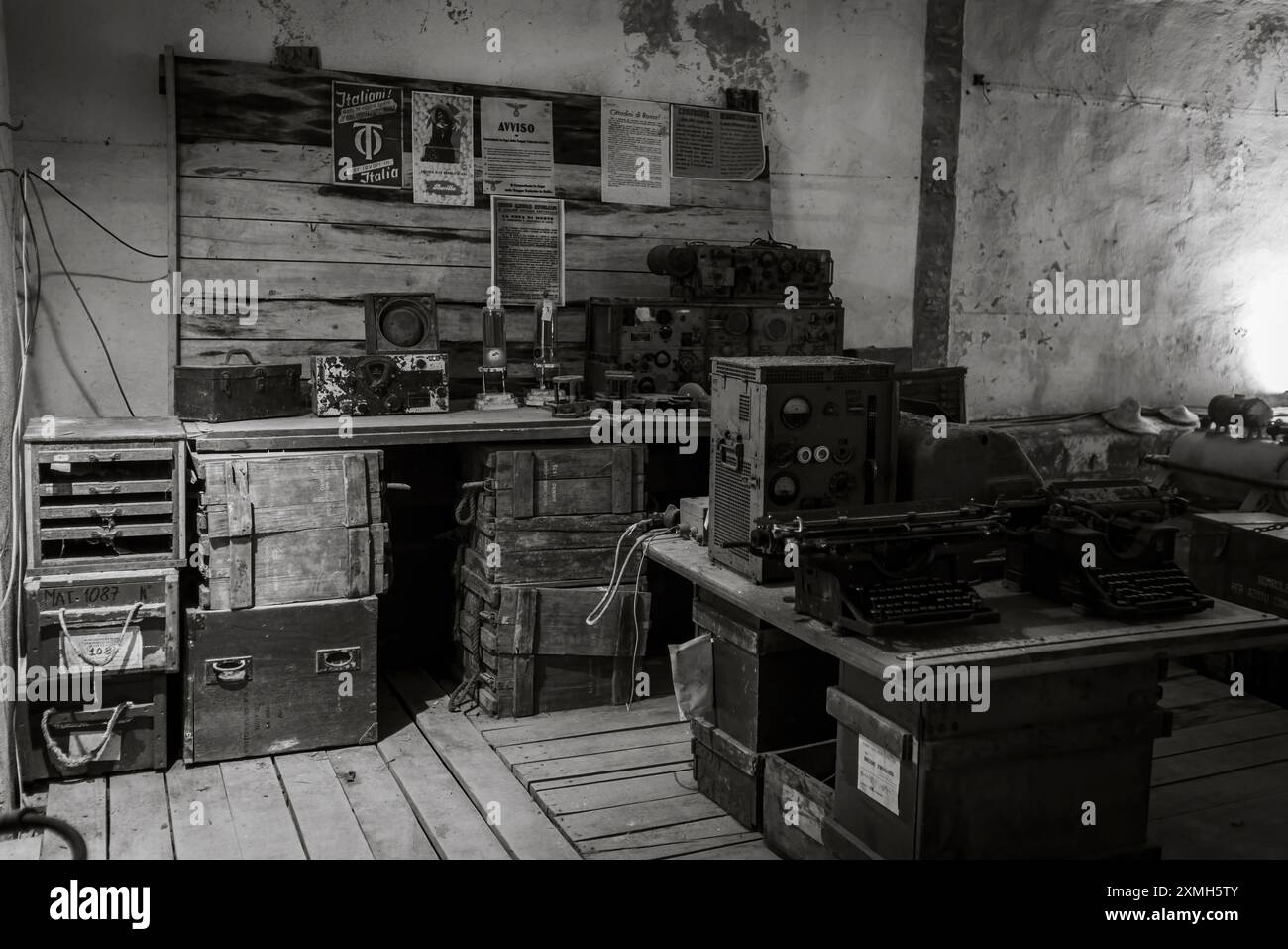 Galleries and details inside the anti-atomic bunker of Mount Soratte ...