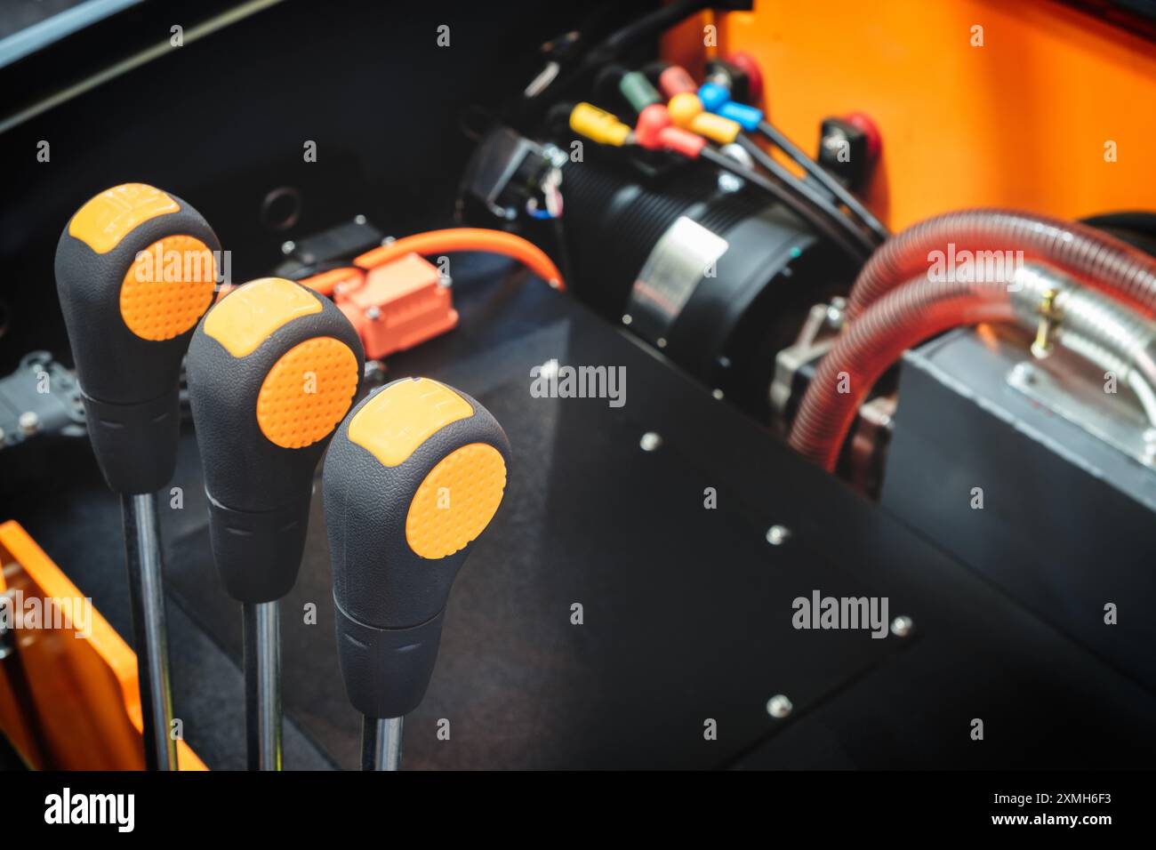 steering and cab of forklift with levers. in stock. loader steering ...