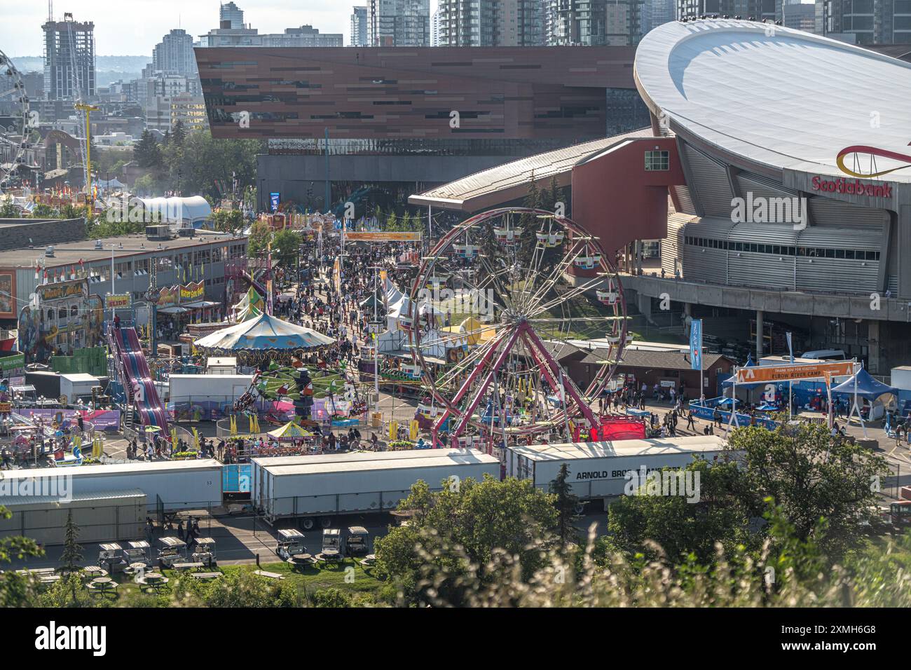 July 14 2024 - Calgary Alberta Canada - Crowds at the Calgary Stampede ...