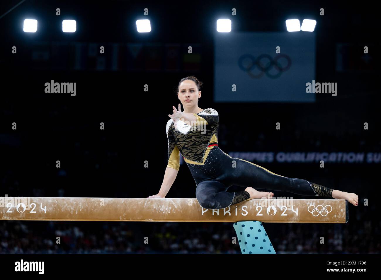 VOSS Sarah (Deutschland) am Schwebebalken, FRA, Olympische Spiele Paris ...