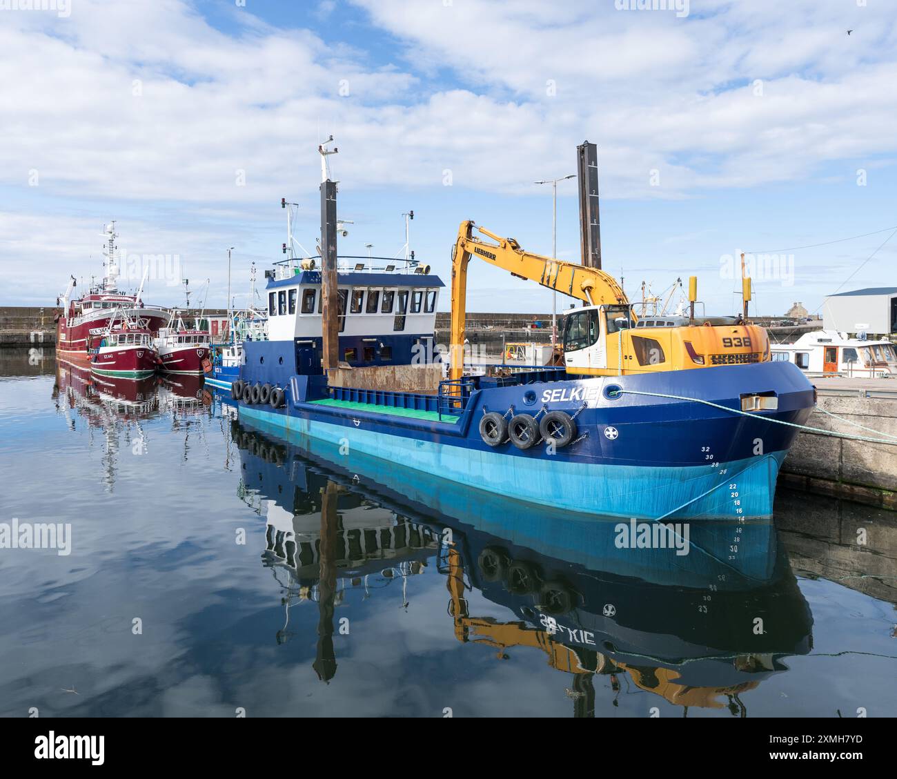 27 July 2024.Buckie Harbour,Moray,Scotland. This is the Selkie Dredger ... 27 July 2024.Buckie Harbour,Moray,Scotland. This is the Selkie Dredger ...