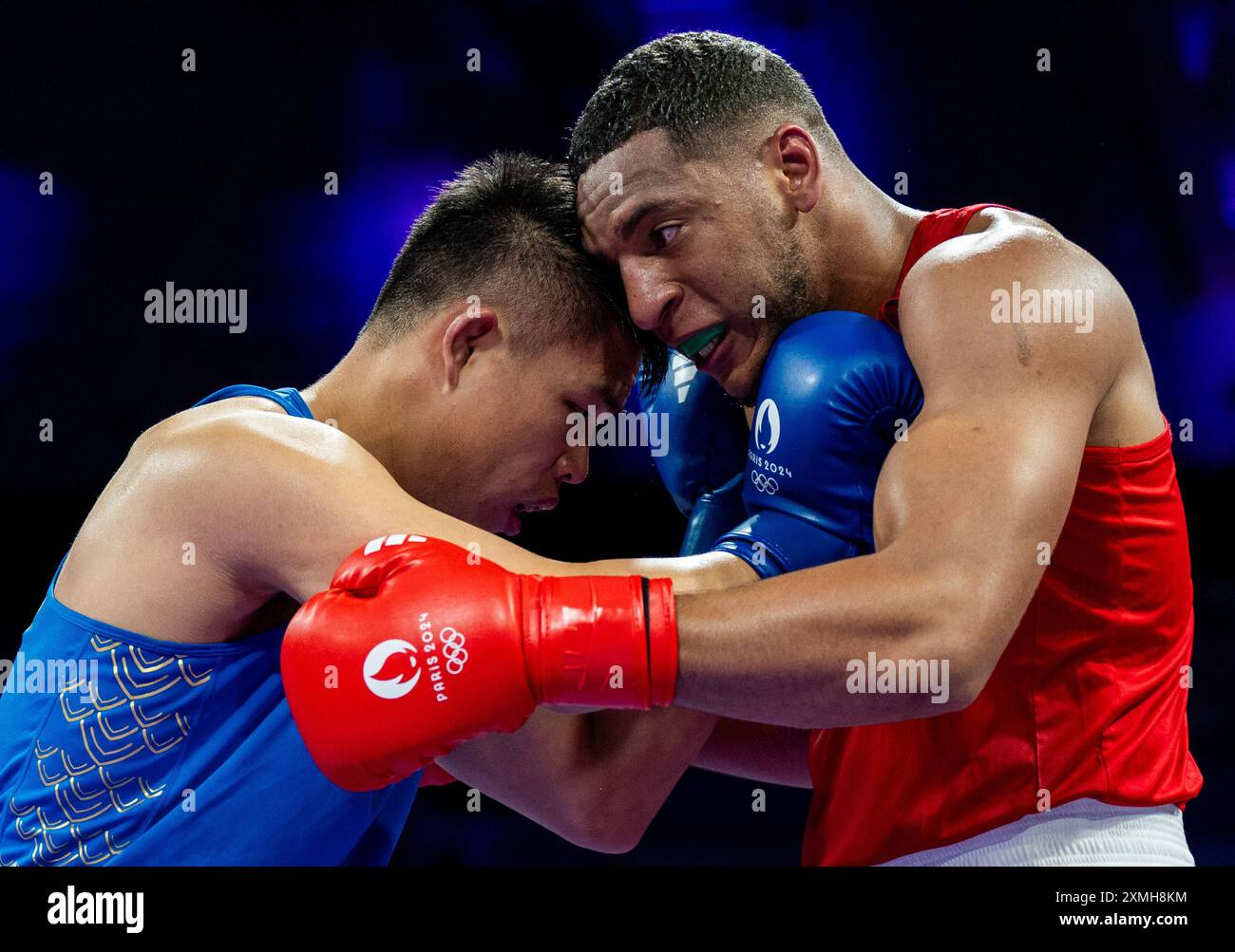 Paris, France. 28th July, 2024. Enmanuel Reyes Pla (R) of Spain ...
