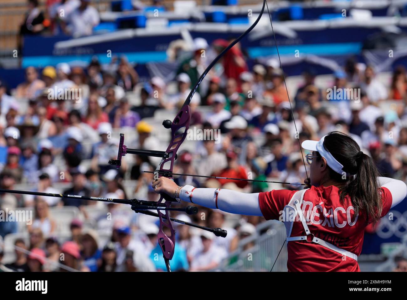 Mexico's Ana Vazquez shoots during the women's team quarterfinals ...