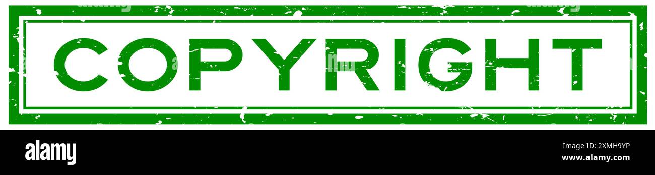 Grunge green copyright word square rubber stamp in white background Stock Vector Image & Art - Alamy