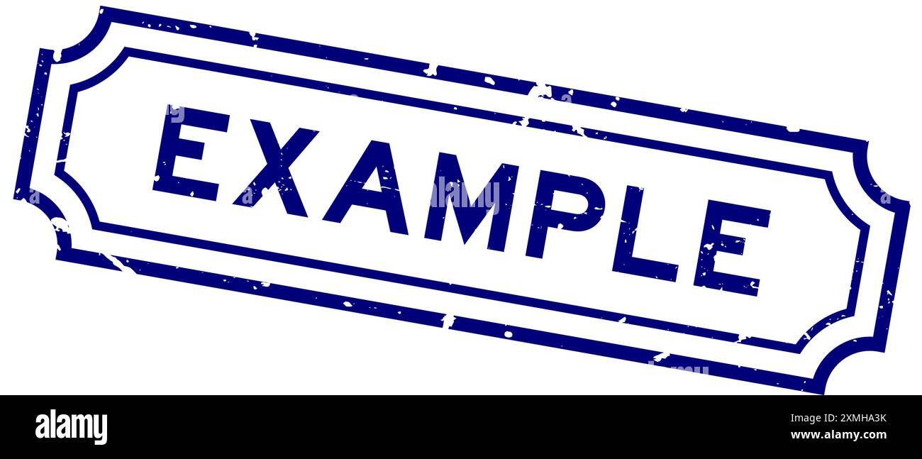 Grunge blue example word square rubber stamp on white background Stock Vector Image & Art - Alamy