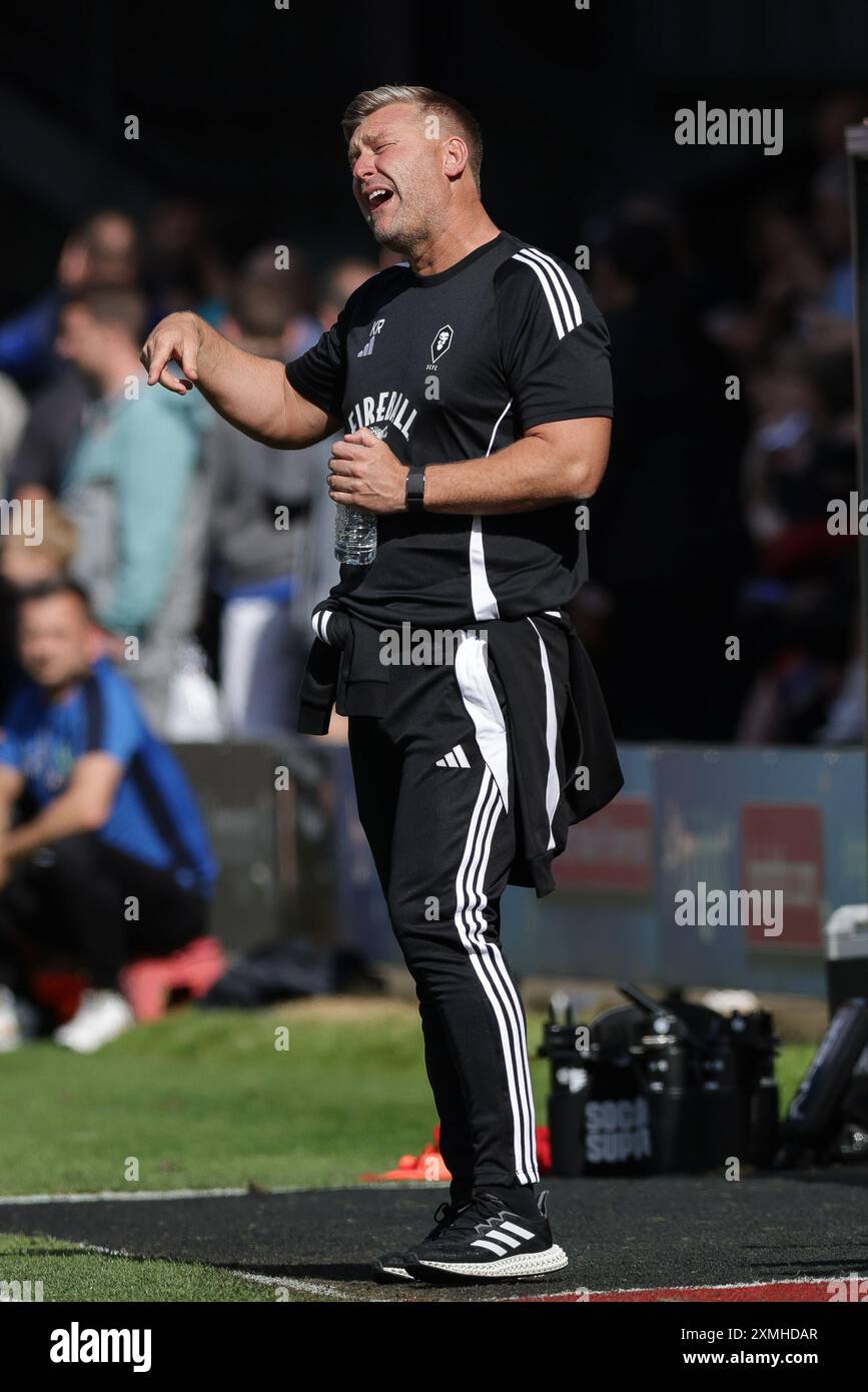 Salford’s manager Karl Robinson during the pre-season friendly match at ...