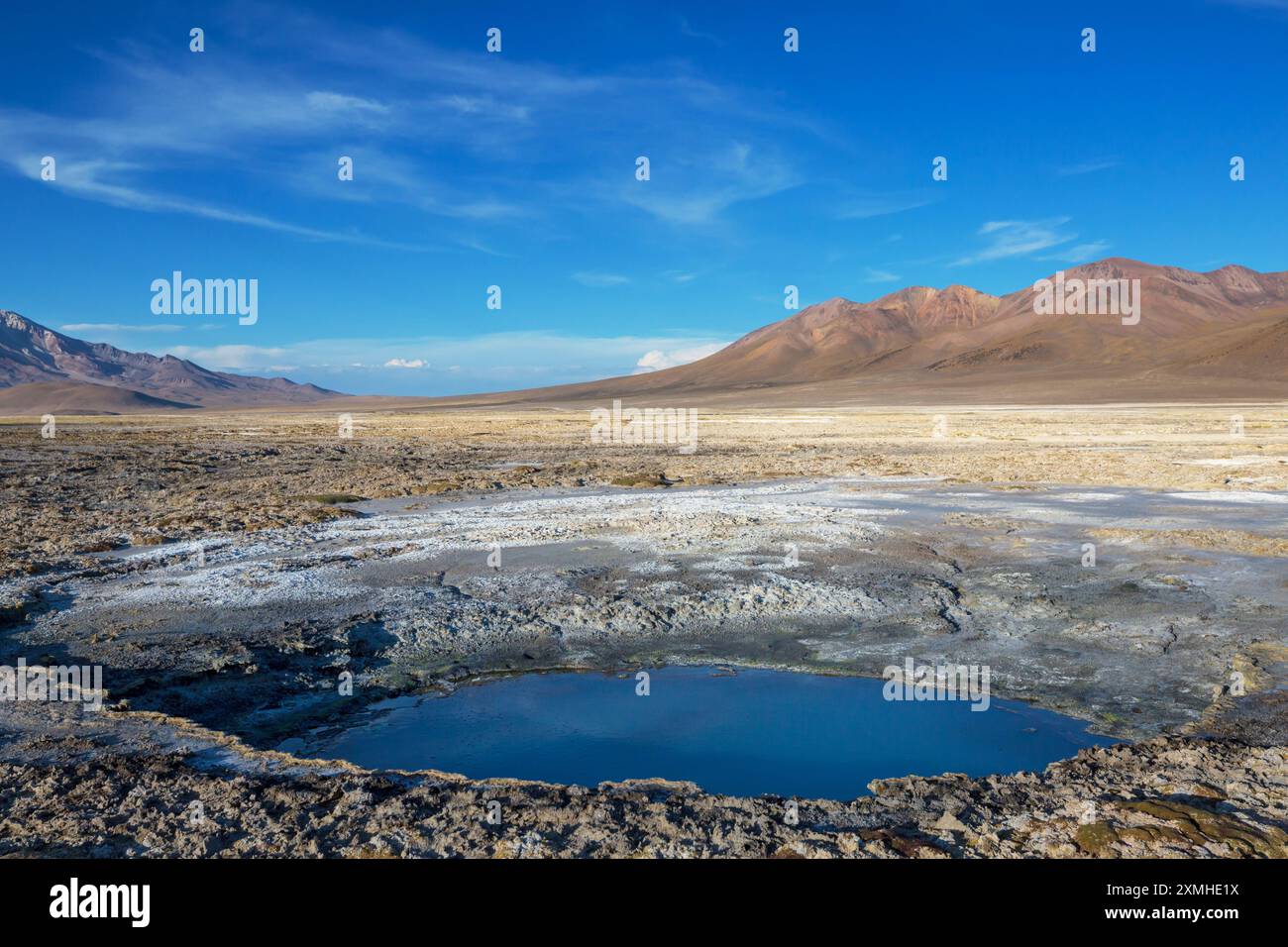 Natural Hot Spring in Atacama desert, Chile, South America Stock Photo ...