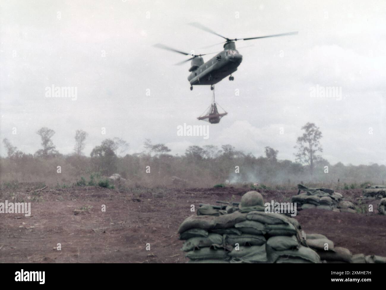 USA Vietnam War Transport Helicopter Boeing CH-47 Chinook Stock Photo ...