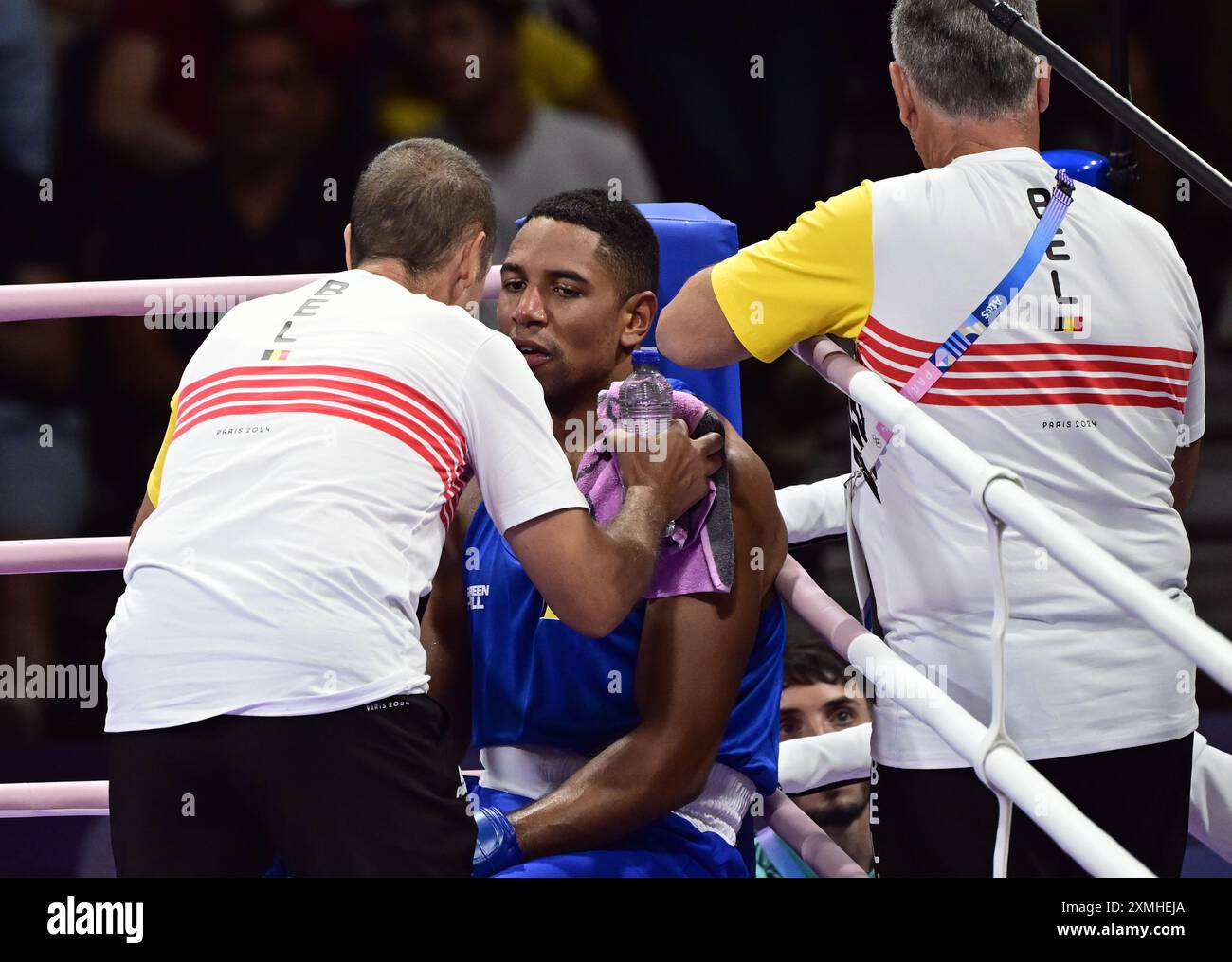 Paris, France. 28th July, 2024. Belgian boxer Victor Schelstraete ...