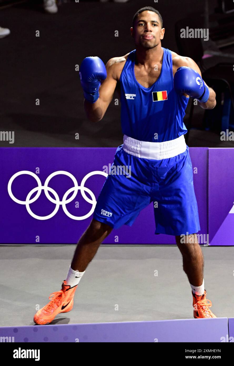 Paris, France. 28th July, 2024. Belgian boxer Victor Schelstraete ...