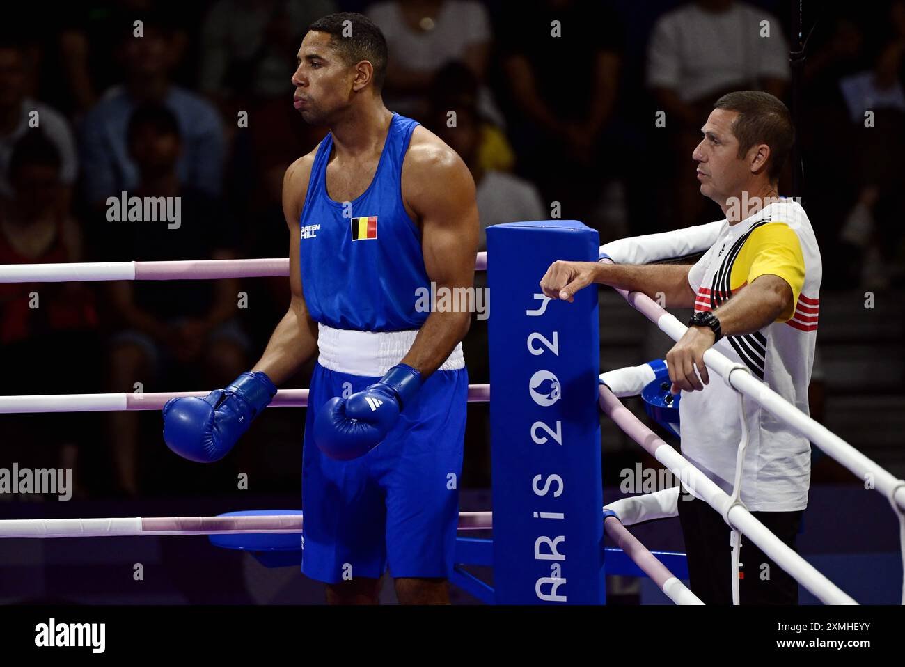 Paris, France. 28th July, 2024. Belgian boxer Victor Schelstraete ...