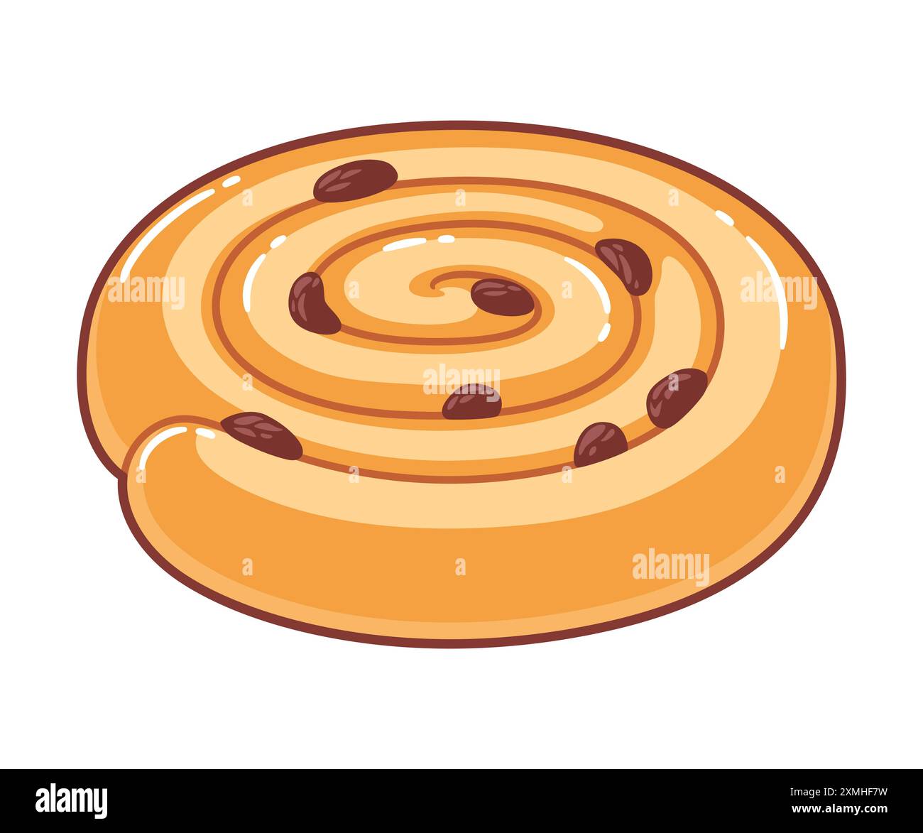 Pain aux raisins cartoon hi-res stock photography and images - Alamy