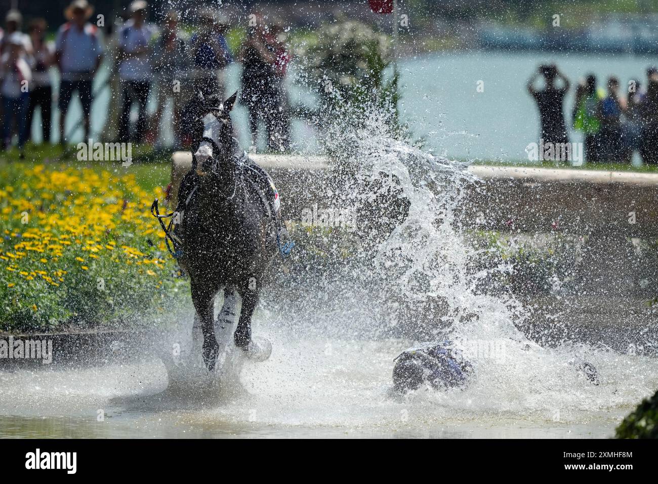 Ecuador's Ronald Zabala G., riding, Forever Young Wundermaske, fall off ...
