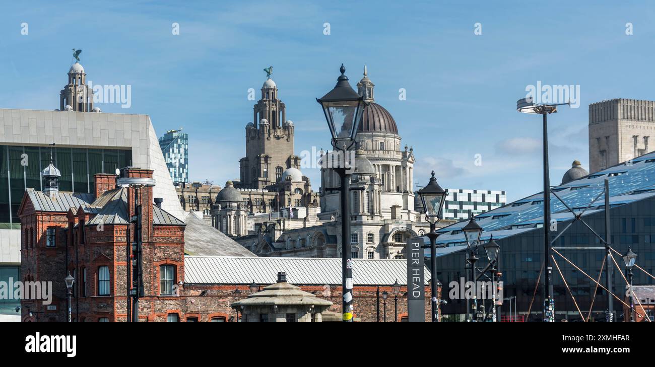The Royal Albert dock area of Liverpool at Pier Head on the Waterfront ...
