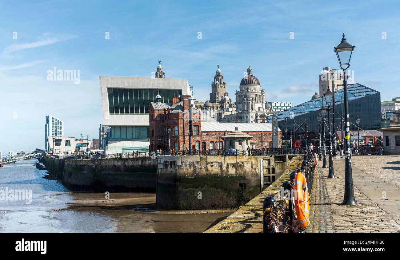 The Royal Albert dock area of Liverpool at Pier Head on the Waterfront ...