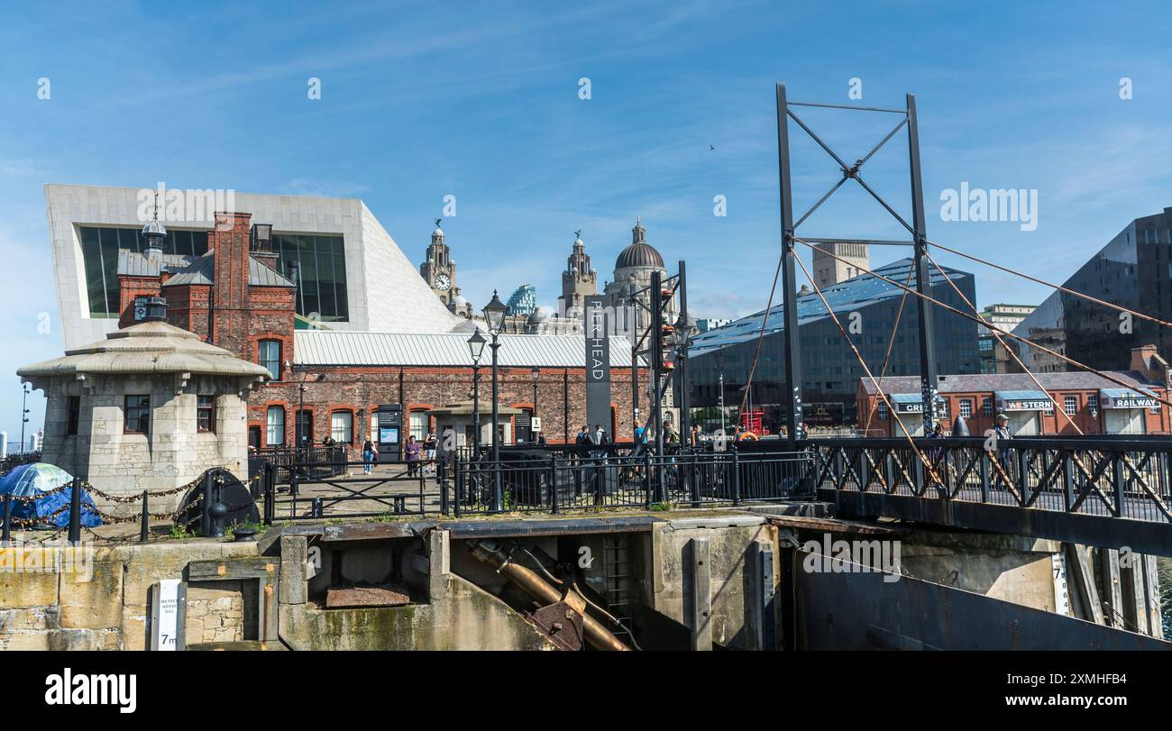 The Royal Albert dock area of Liverpool at Pier Head on the Waterfront ...
