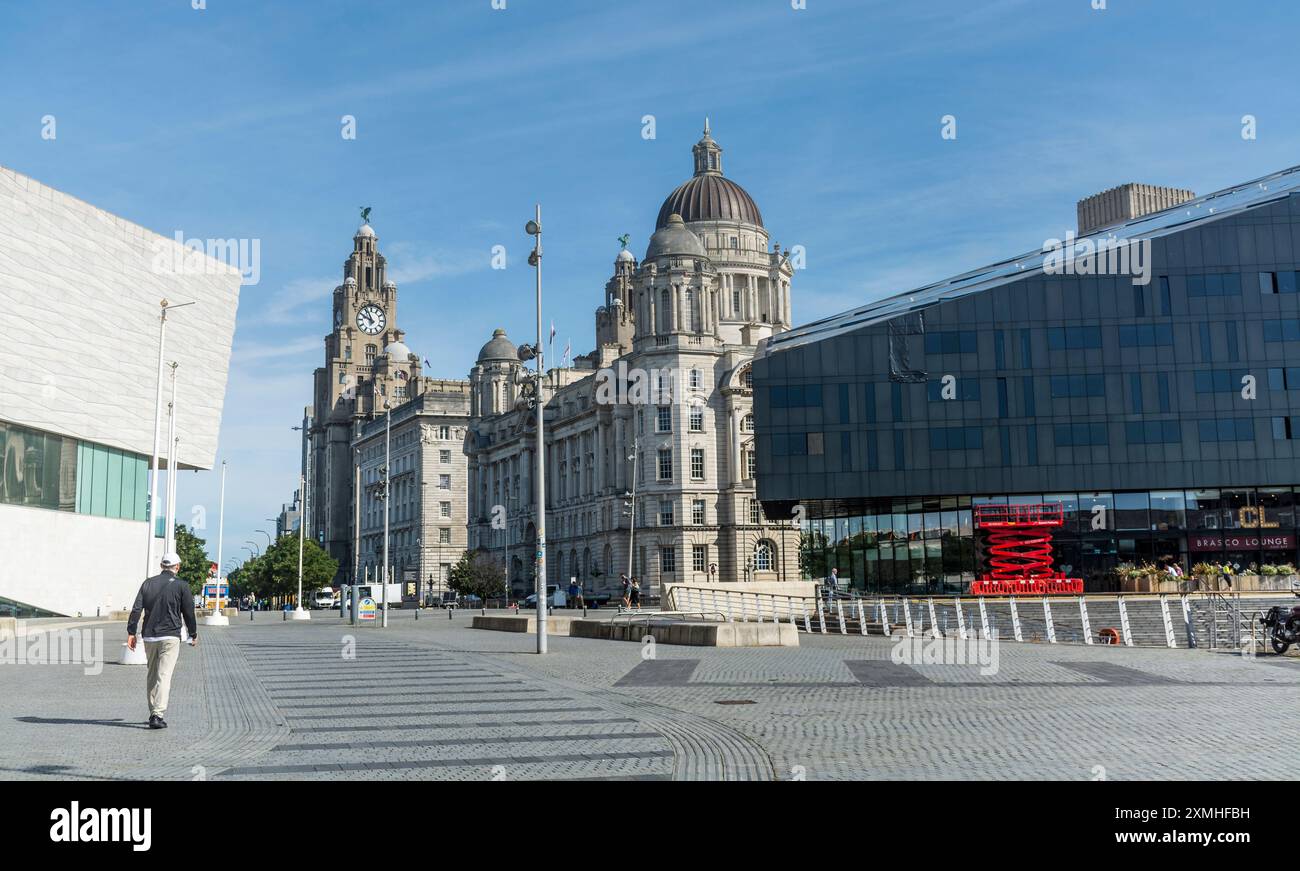 The Royal Albert dock area of Liverpool at Pier Head on the Waterfront ...