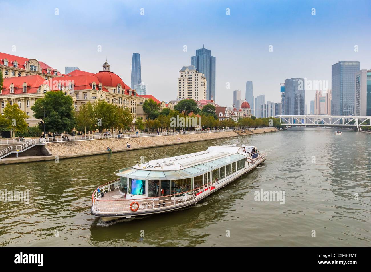 Modern river cruising boat hi-res stock photography and images - Alamy