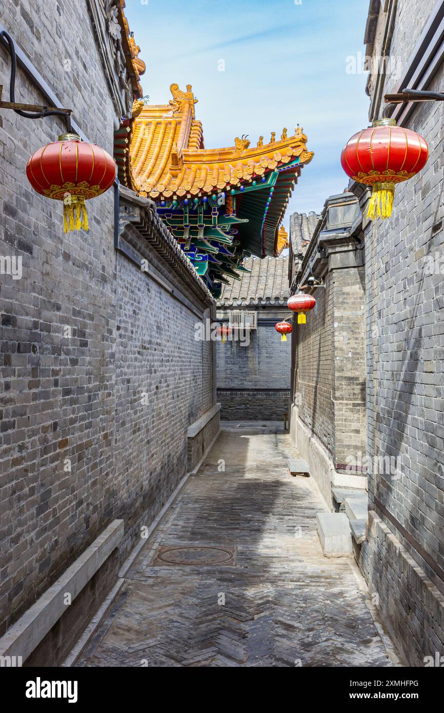 Historic narrow street in Yangliuqing town in Tianjin, China Stock ...