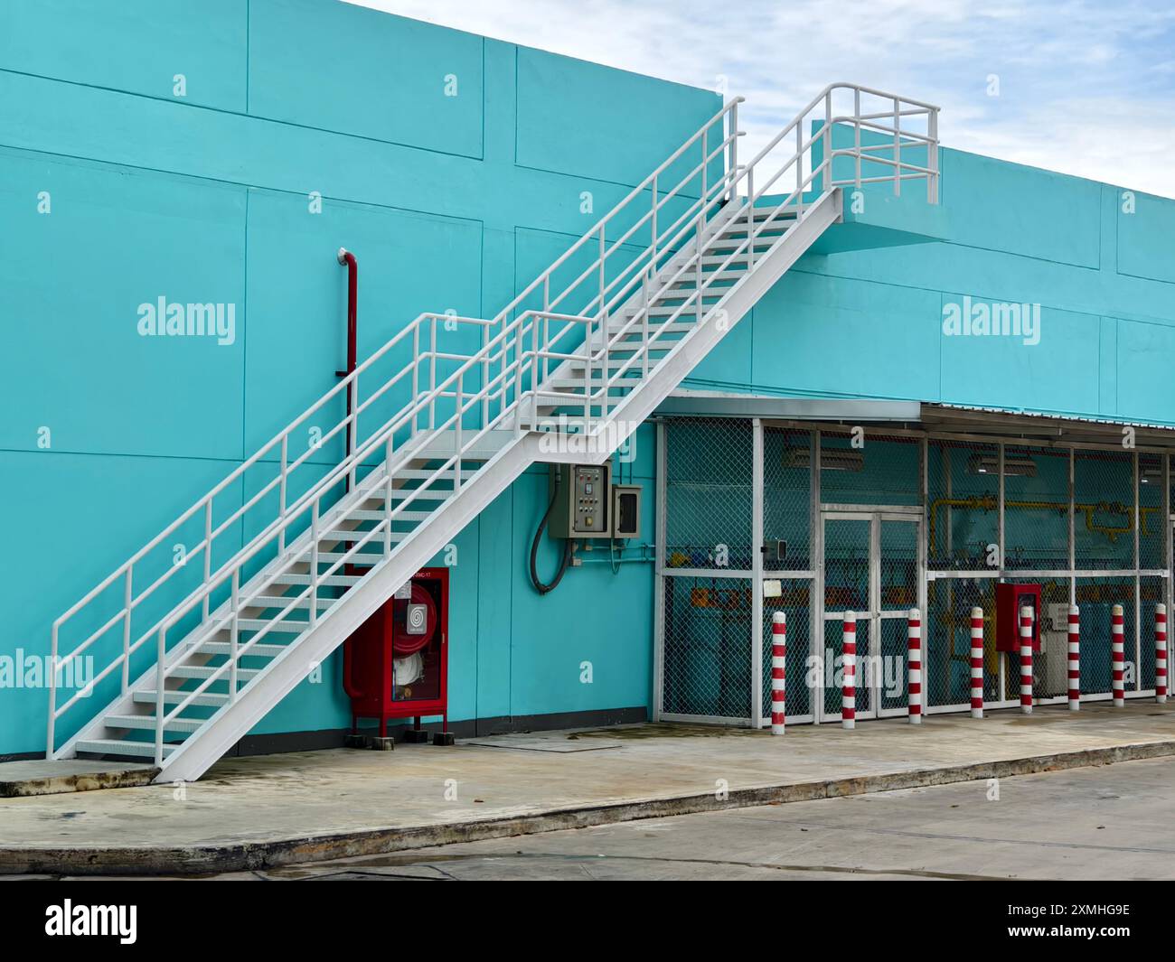 Header pipes valve zone and fire alarm control system at industrial ...