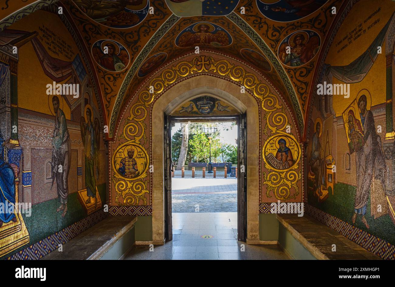 The entrance of Kykkos monastery Stock Photo - Alamy