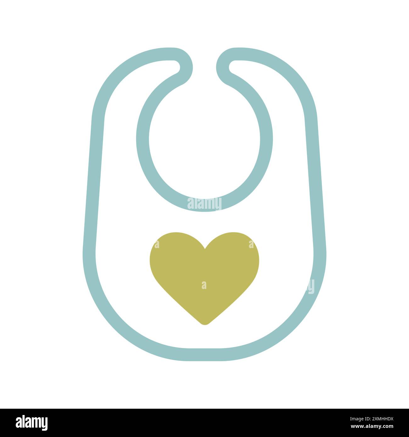 Baby bib vector isolated icon. Graph symbol for children and newborn ...