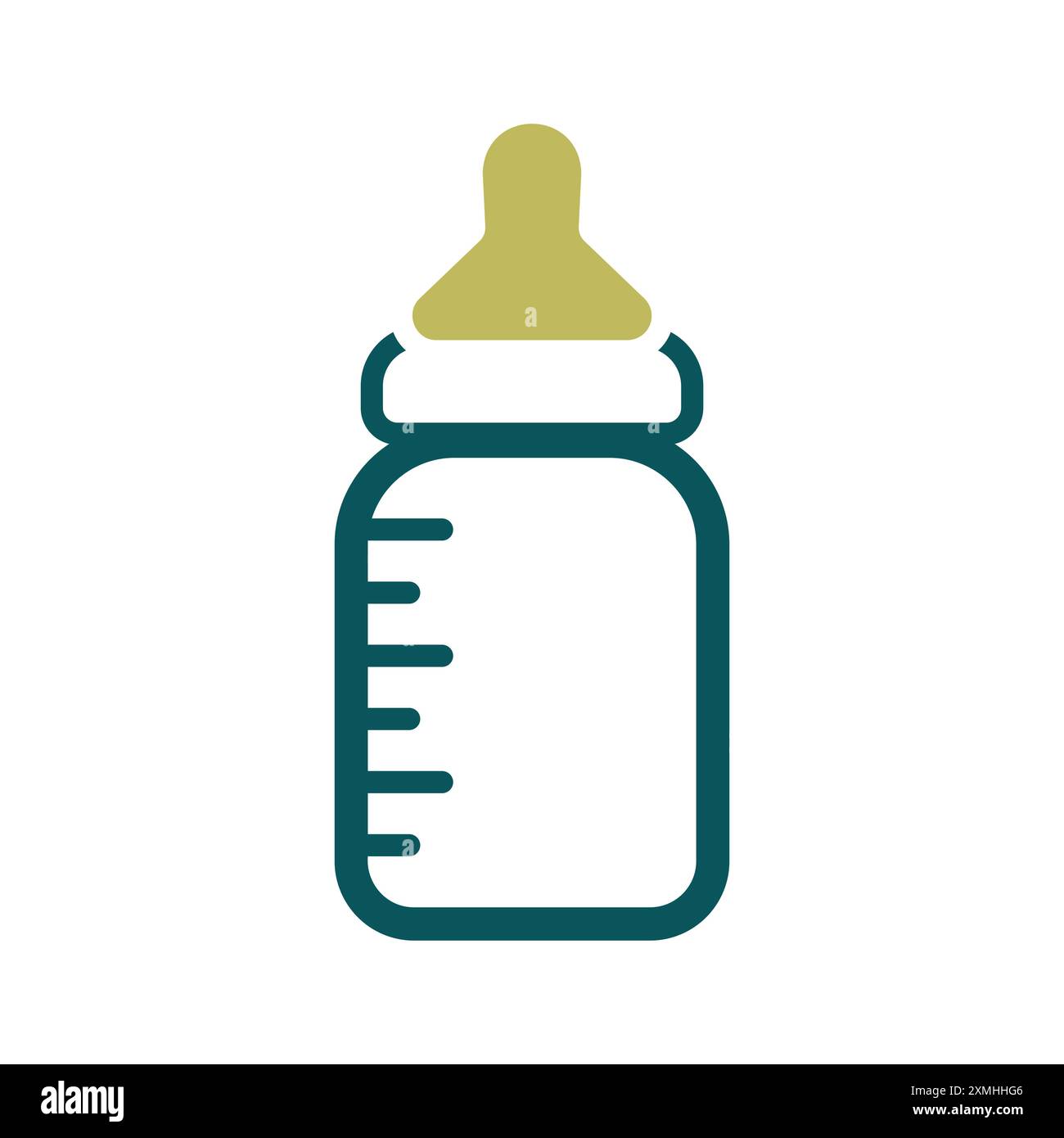 Baby feeding bottle isolated vector icon. Graph symbol for children and ...