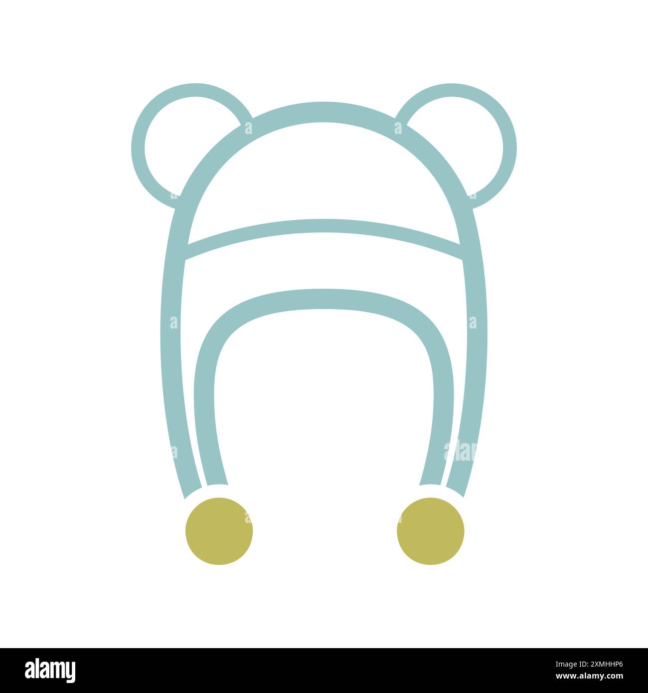 Baby hat with ears isolated vector icon. Graph symbol for children and ...