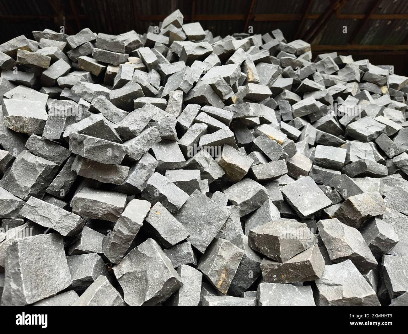 Stacked rocks showcasing natural material in construction Stock Photo ...