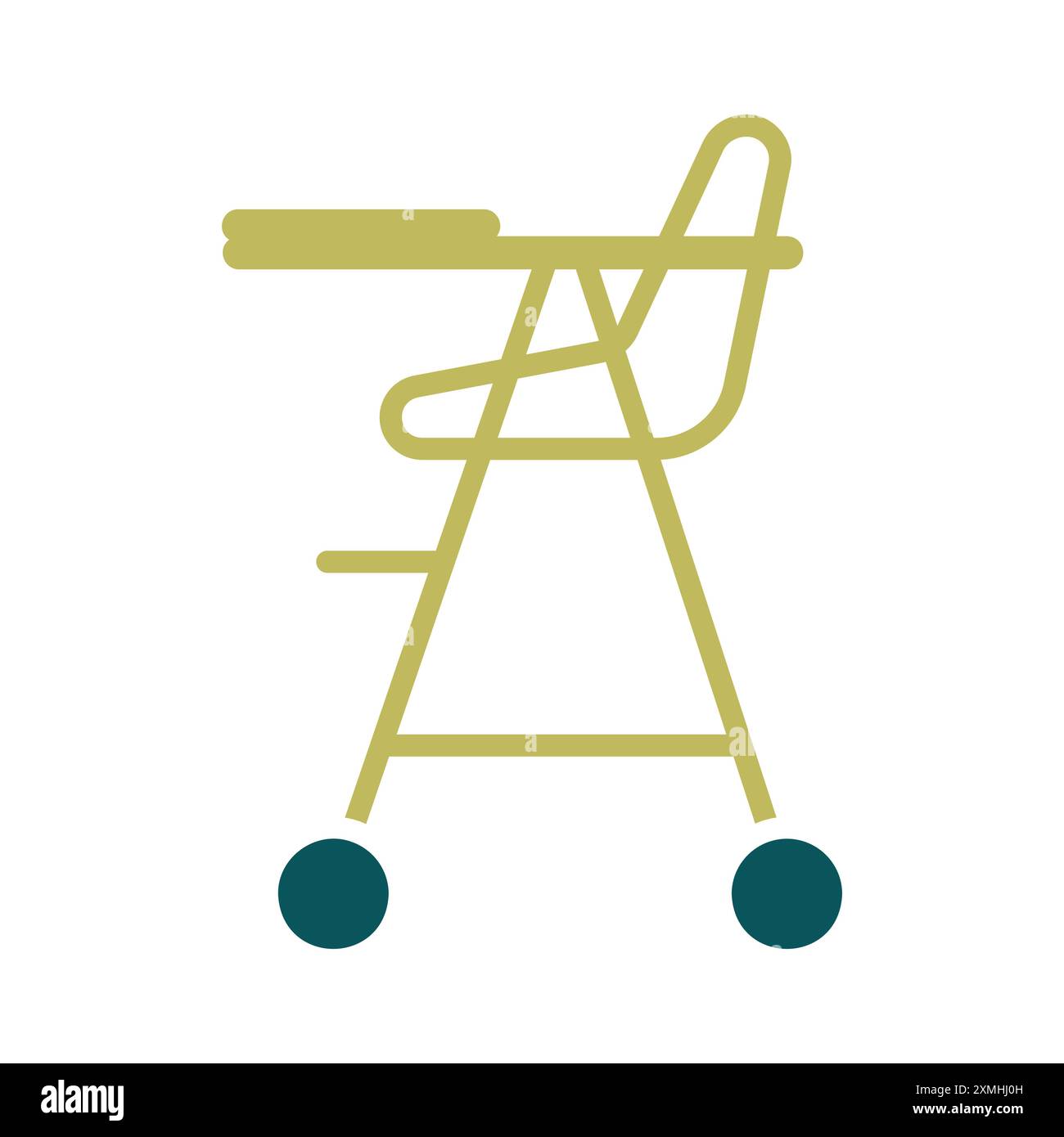 Baby chair vector isolated icon. Graph symbol for children and newborn ...