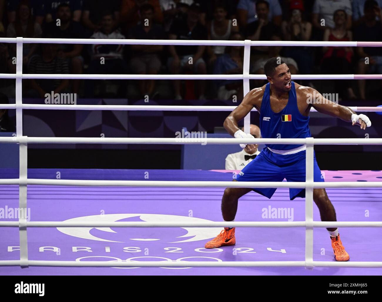 Paris, France. 28th July, 2024. Belgian boxer Victor Schelstraete ...