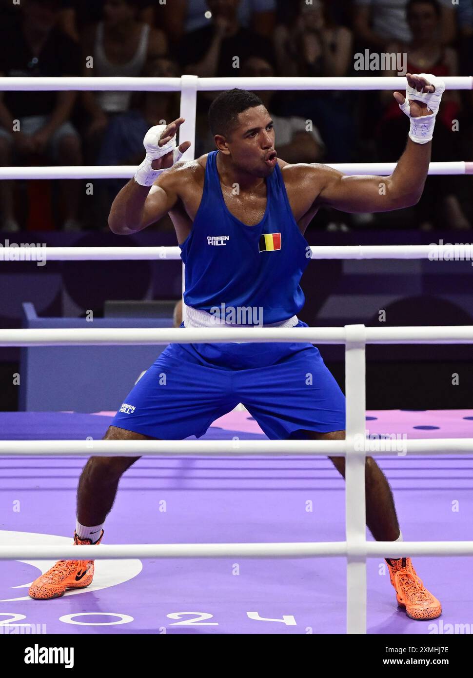 Paris, France. 28th July, 2024. Belgian boxer Victor Schelstraete ...