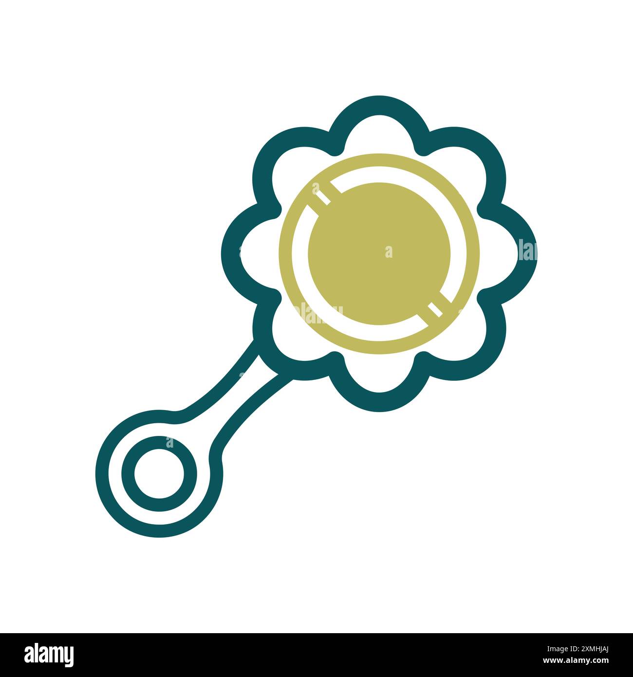 Baby rattle toy vector isolated icon. Graph symbol for children and ...