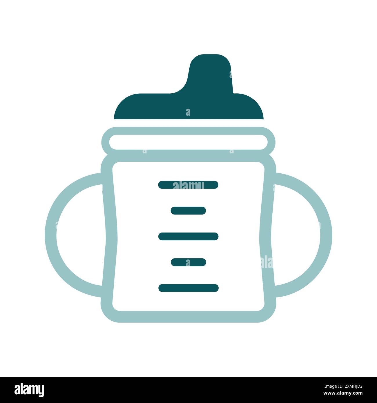 Toddler sippy cup isolated vector icon. Graph symbol for children and ...