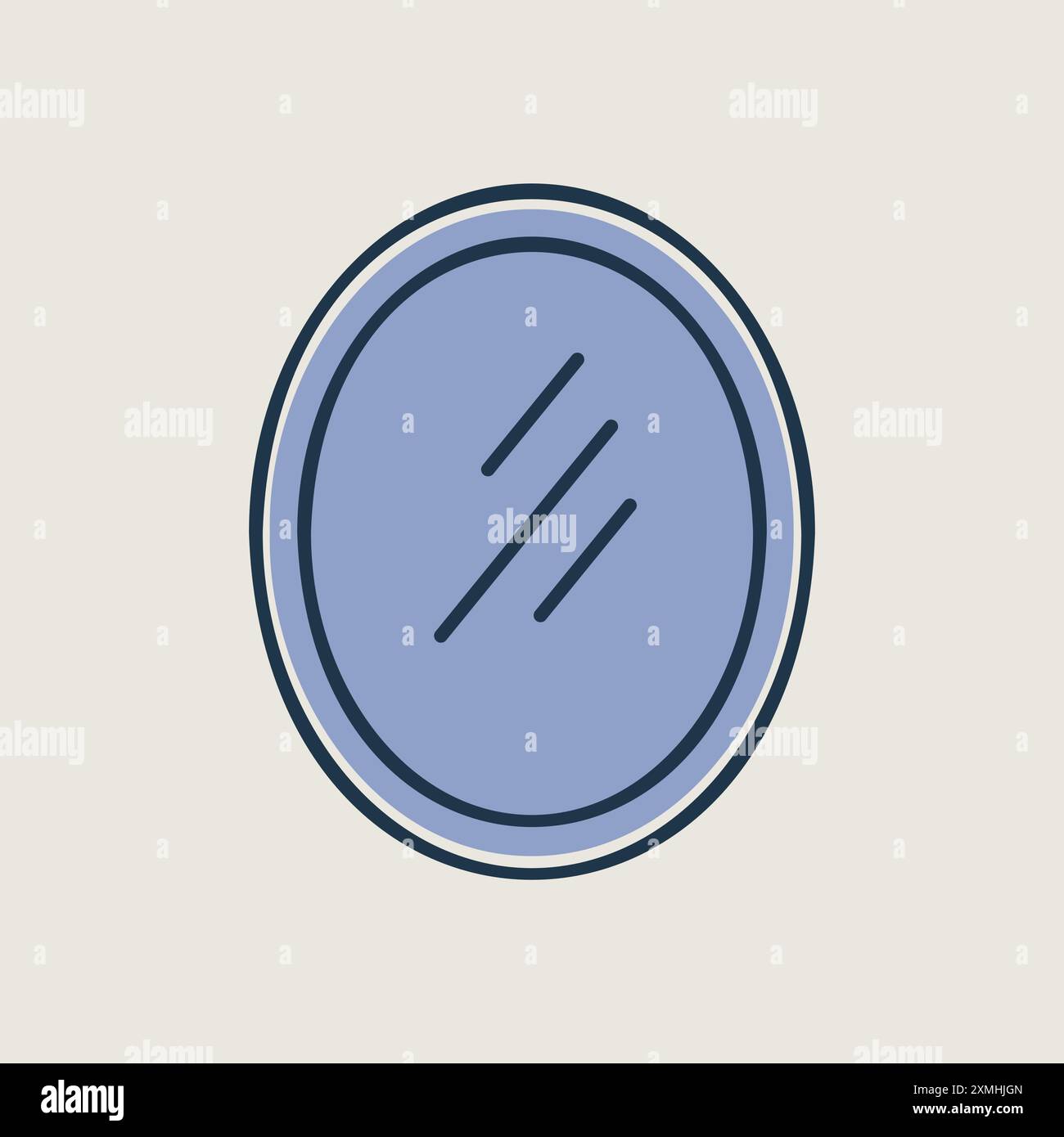 Oval mirror vector icon. Graph symbol for furniture, web site and apps ...