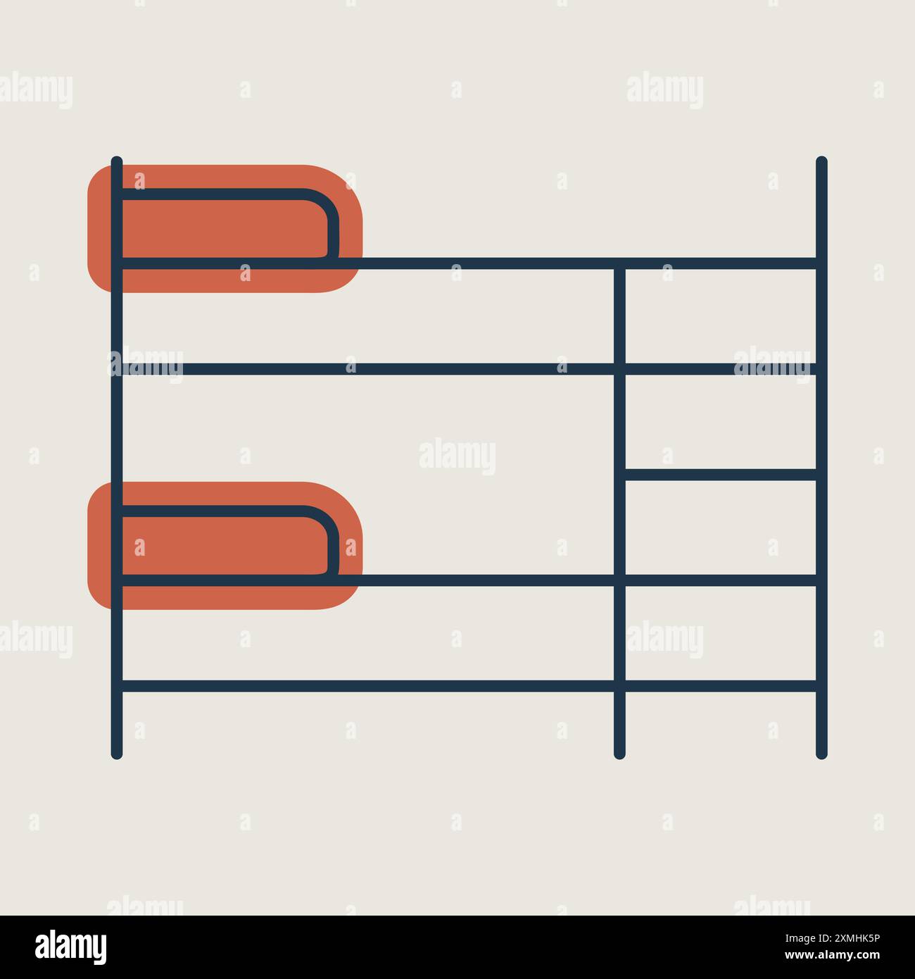 Bunk bed vector icon. Graph symbol for furniture, web site and apps ...
