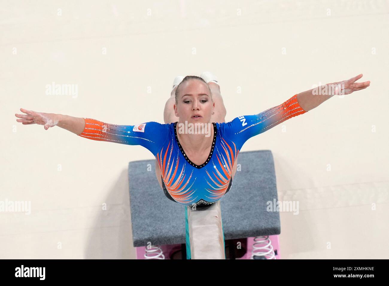 Lieke Wevers, of Netherlands, competes on the balance beam during a ...