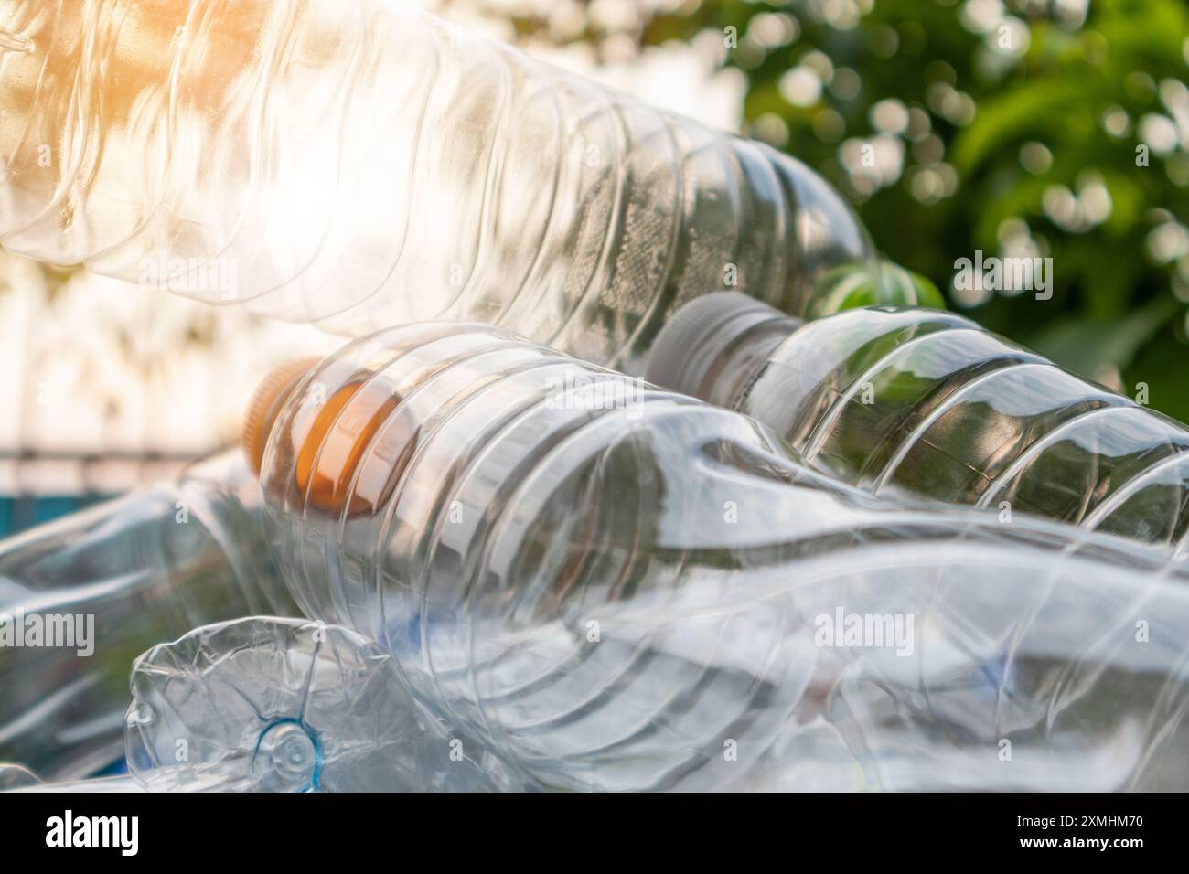 plastic bottles for recycling background concept Stock Photo - Alamy