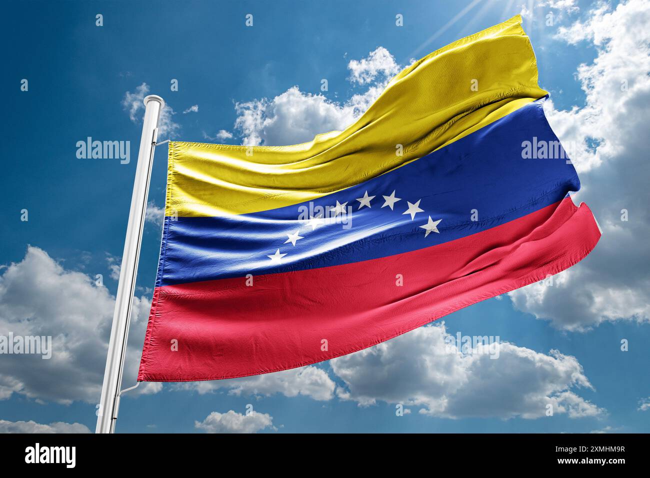 The current eight-star flag of Venezuela was introduced in 2006 ...