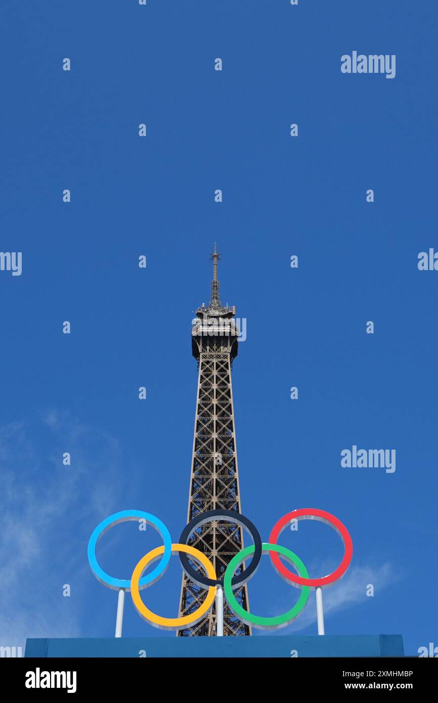 Paris, France. 28th July, 2024. Olympics, Paris 2024, beach volleyball ...