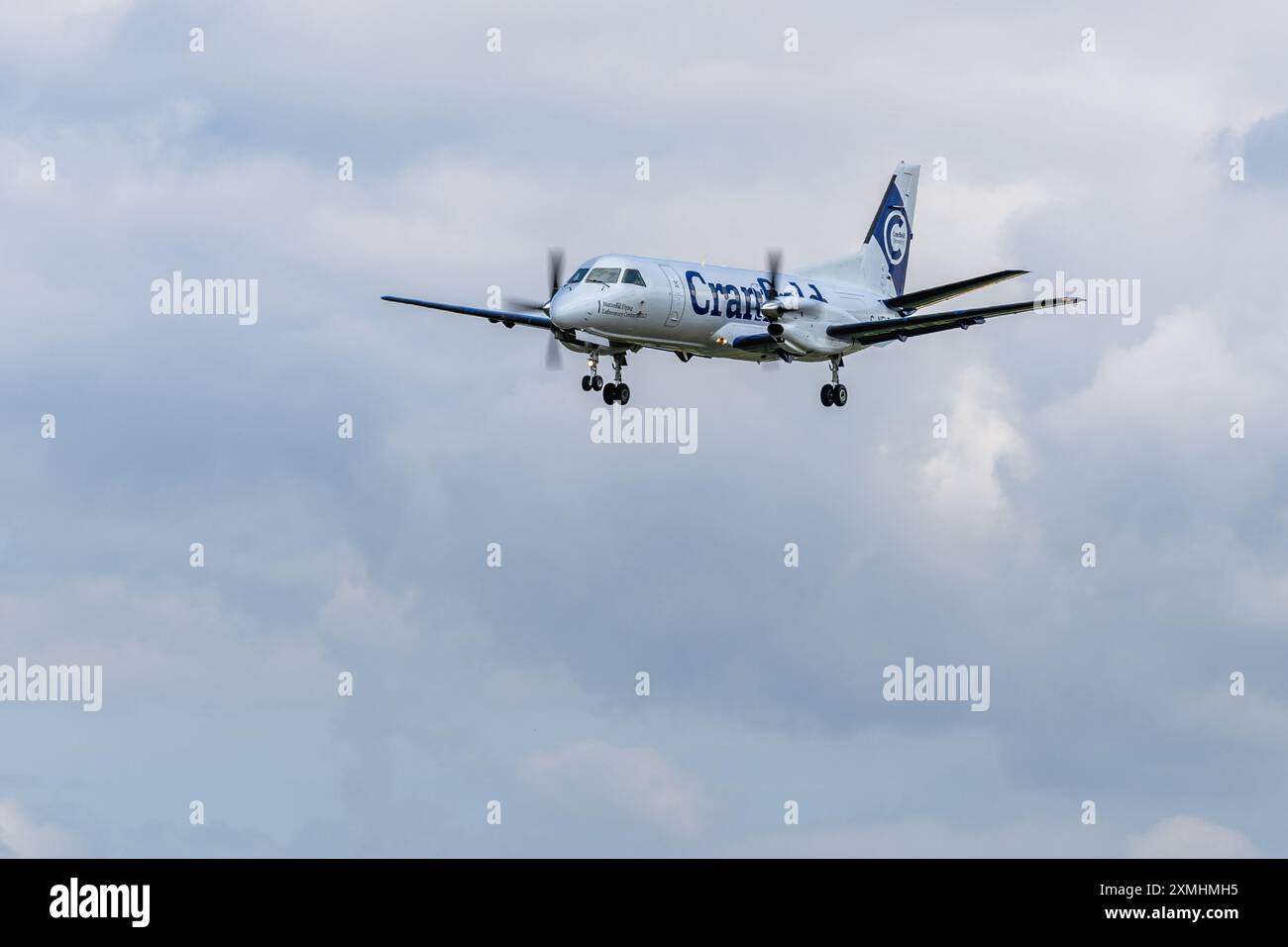 Cranfield University Saab 340B, arriving at RAF Fairford to take part ...