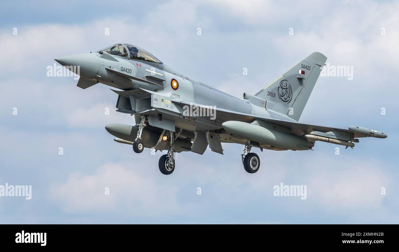 Qatari Emiri Air Force - Eurofighter Typhoon, arriving at RAF Fairford ...