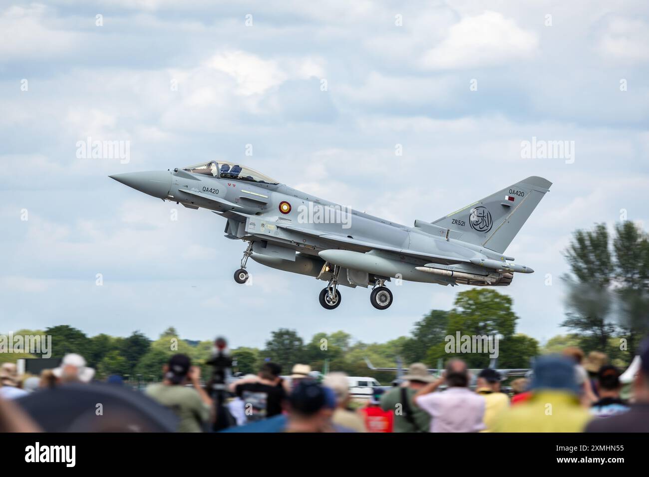 Qatari Emiri Air Force - Eurofighter Typhoon, arriving at RAF Fairford ...