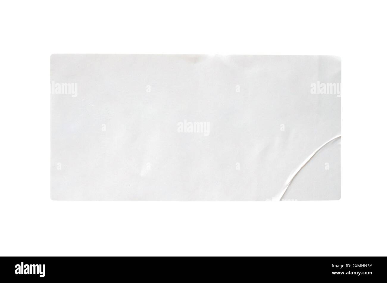 white paper sticker label isolated on white background Stock Photo - Alamy