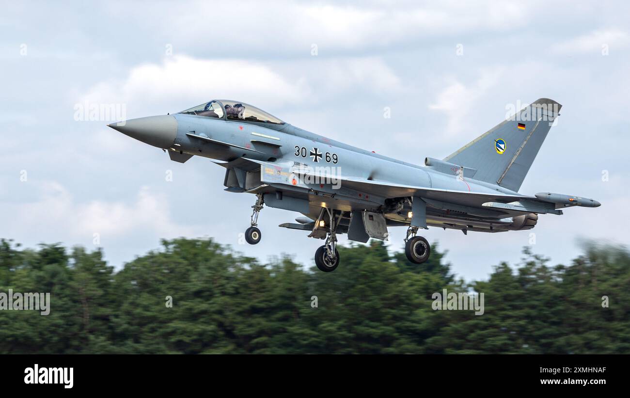 German Air Force - Eurofighter Typhoon EF2000, arriving at RAF Fairford to perform at the Royal ...